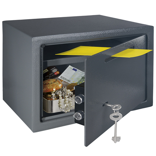 Seif mobila cu fanta inchidere mecanica cu cheie pentru bani si ...